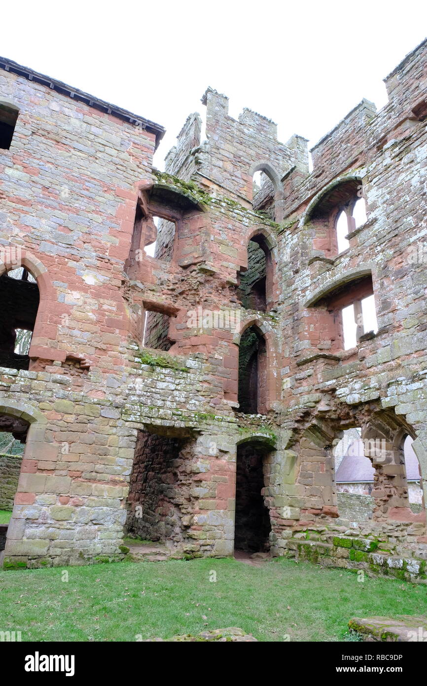 Acton Burnell, Castle, Fortified Manor House, Red Sandstone ...
