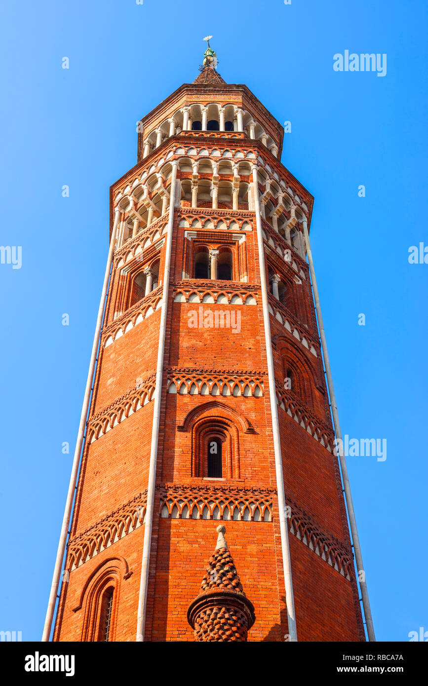 Bell Tower in Saint Gottardo in Corte, Milan, Lombardy, Italy Stock ...