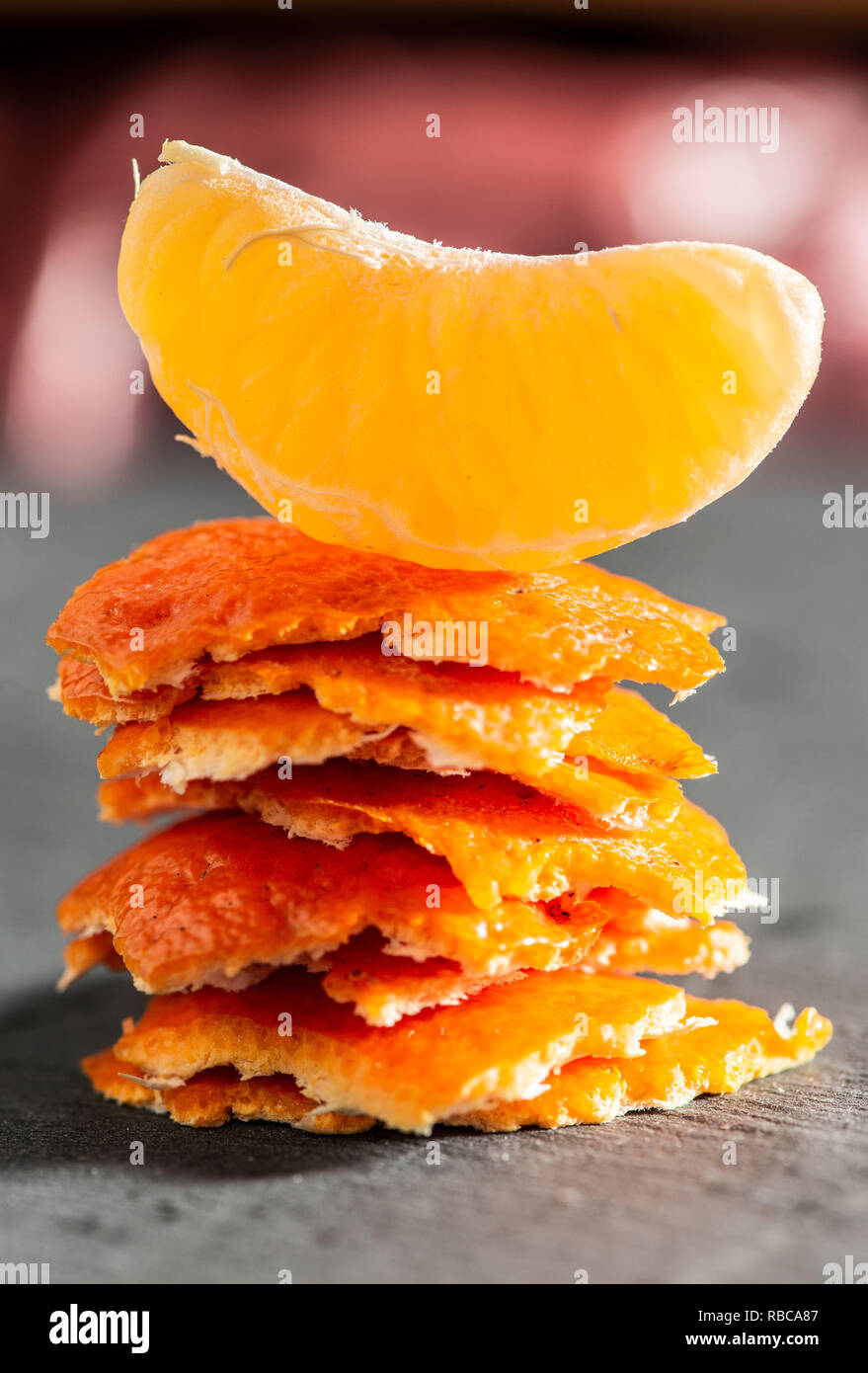 Stack mandarin peel tangerine hi-res stock photography and images - Alamy