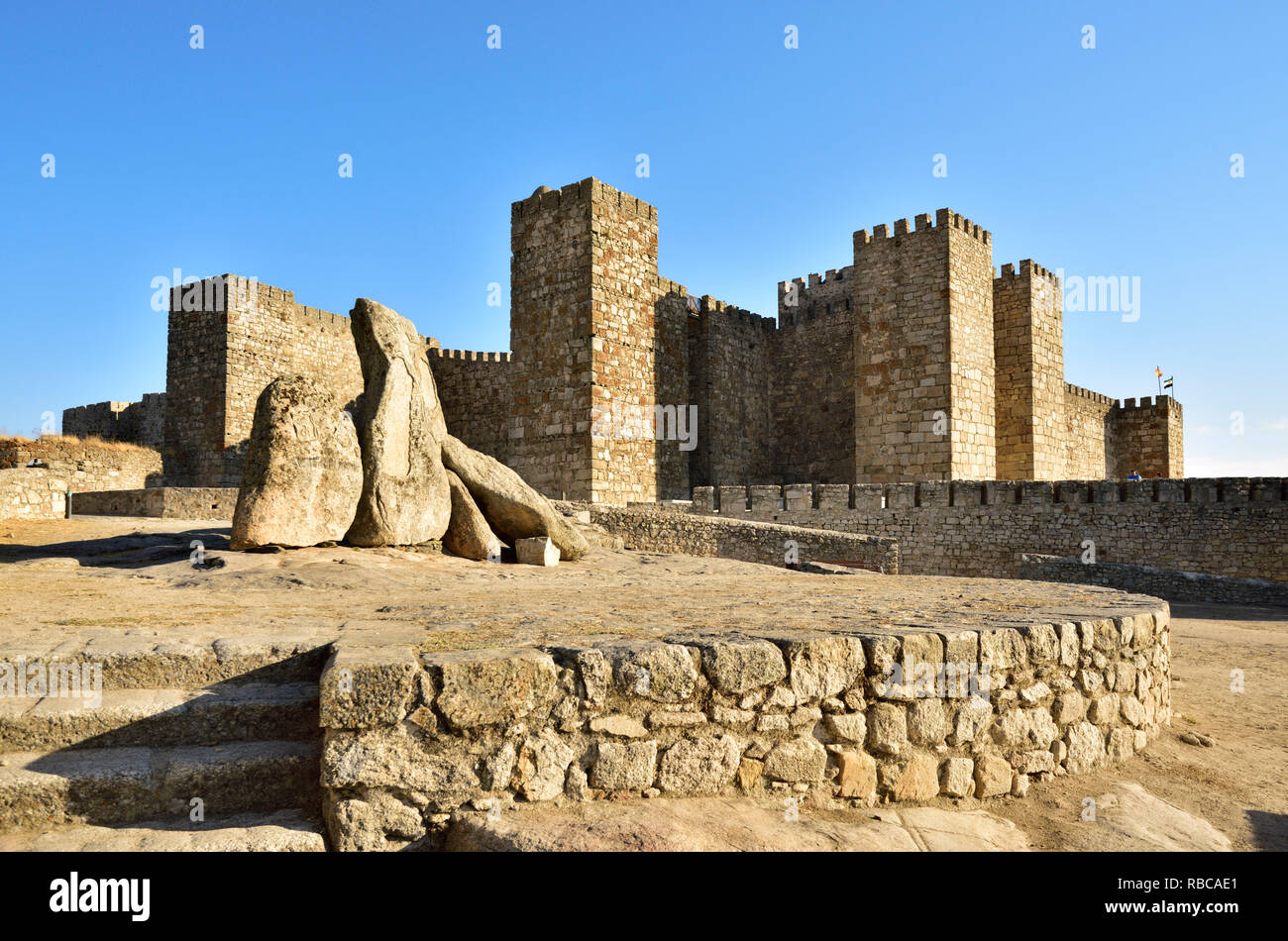 The castle of Trujillo dating back to the 9th-12th centuries stands at ...