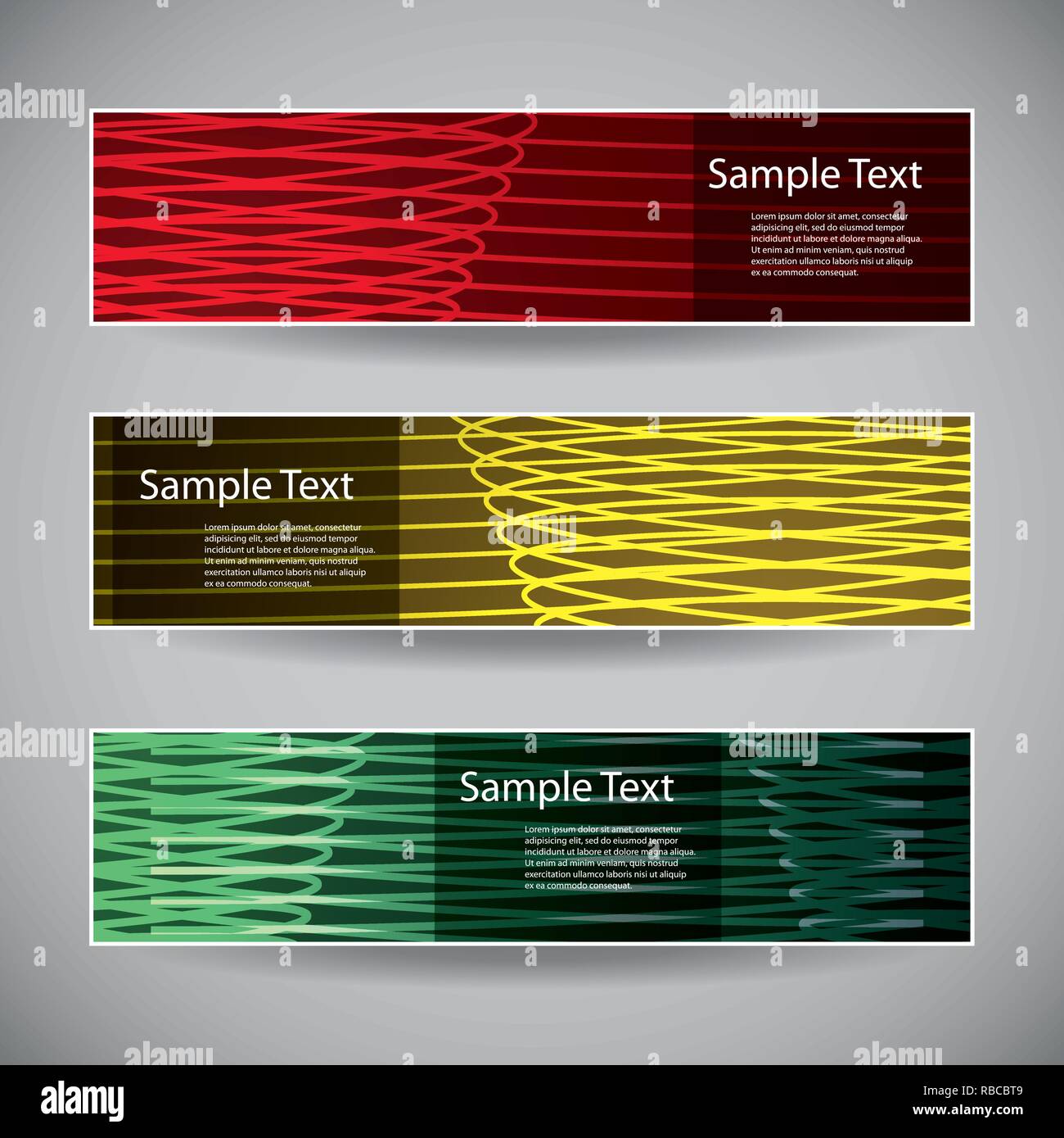 Collection of three horizontal banner designs Stock Vector Images - Alamy