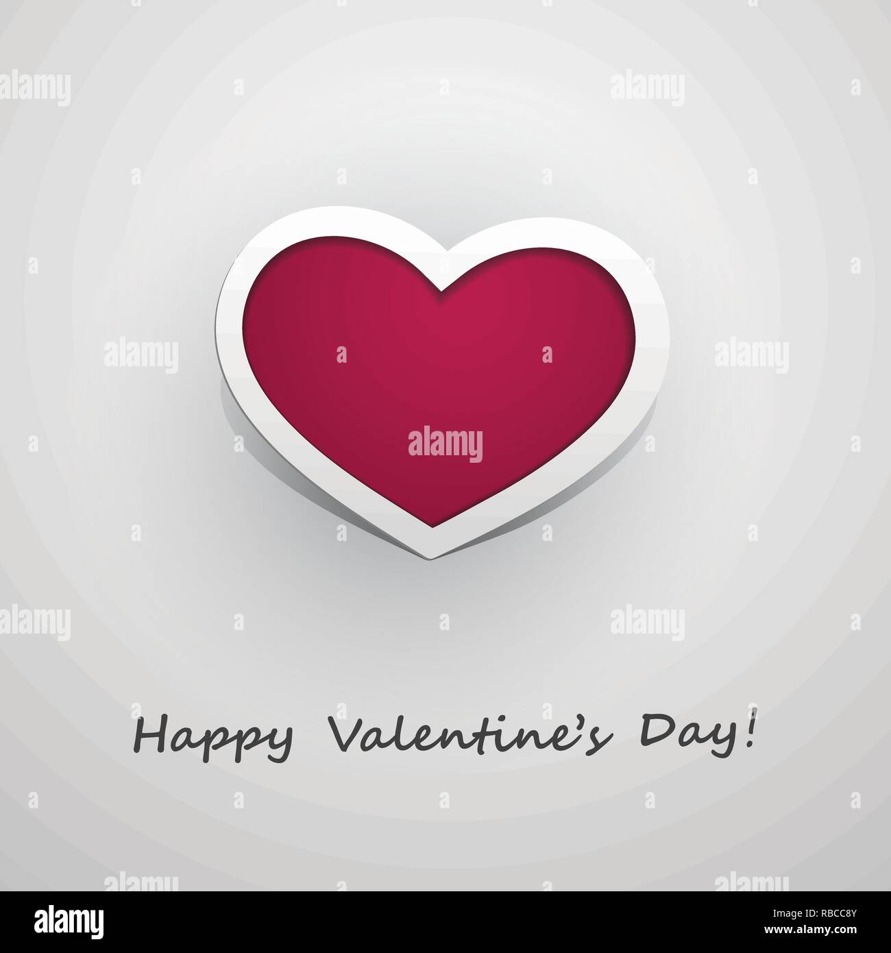 Valentine's Day Card Design - Vector Template Illustration for Your ...