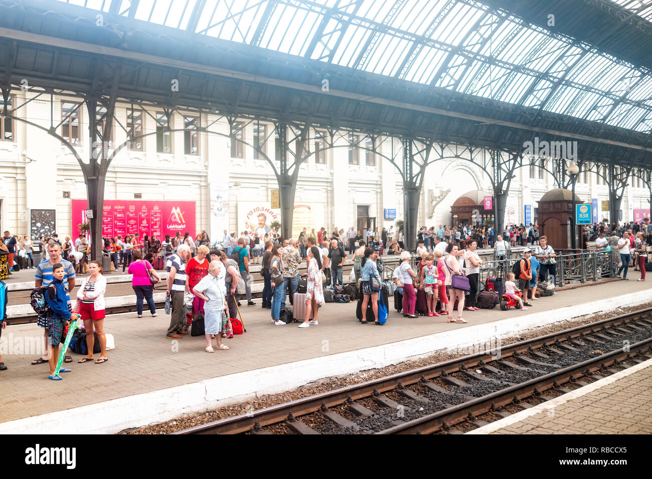 Lviv central rail station hi-res stock photography and images - Alamy
