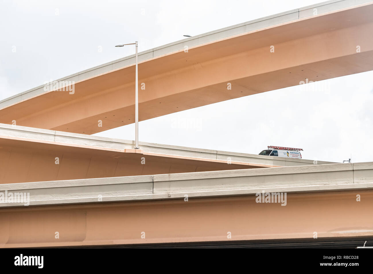 Miami, USA - May 2, 2018: Road street highway under construction on ...