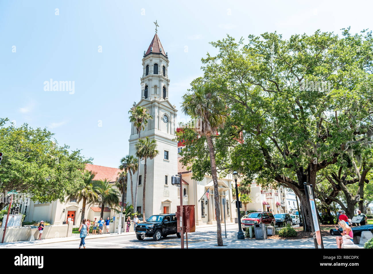 St. Augustine, USA - May 10, 2018: St George Street in downtown Florida ...