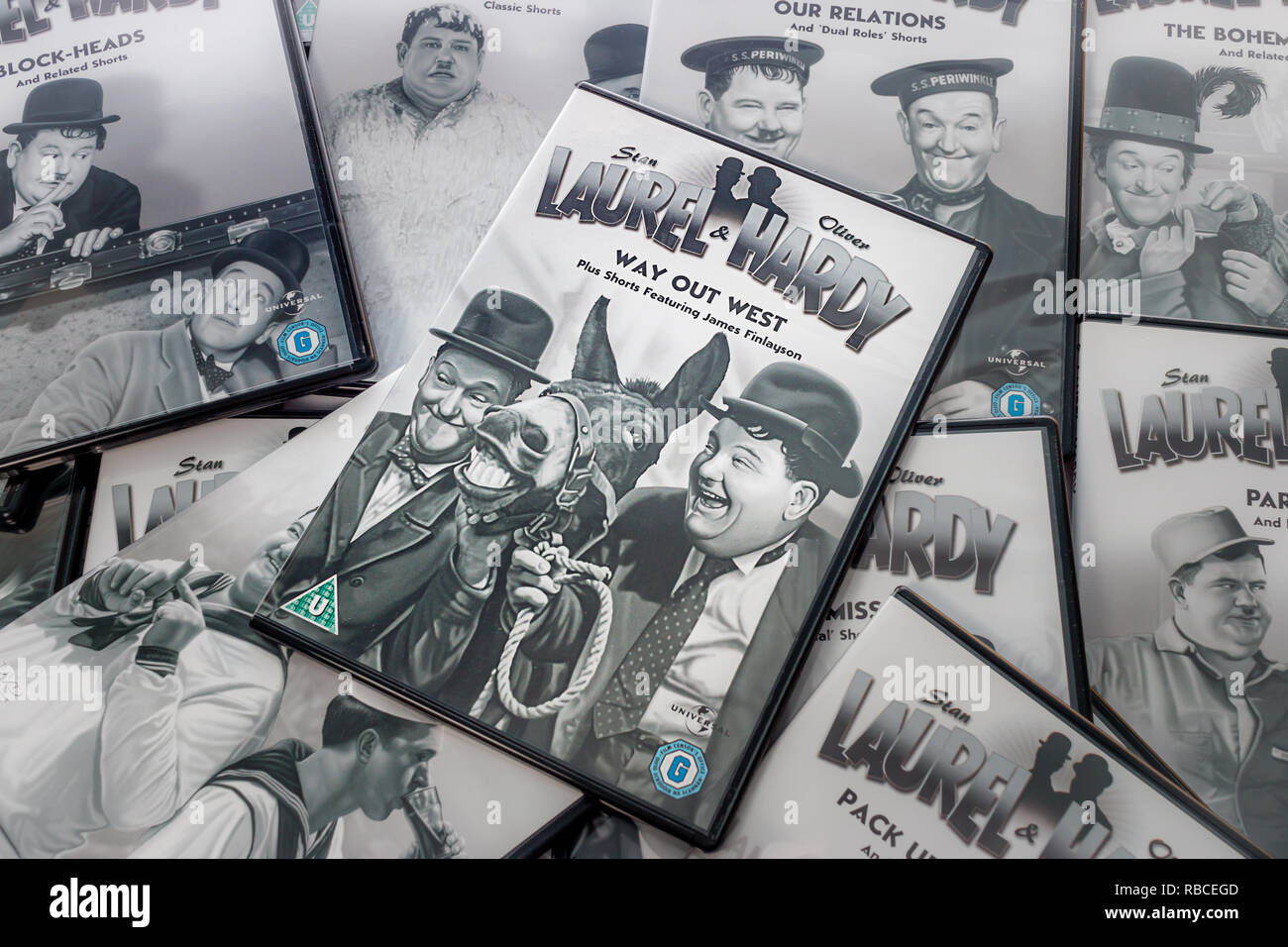 The DVD cover of Way out West - a classic Laurel and Hardy film Stock ...