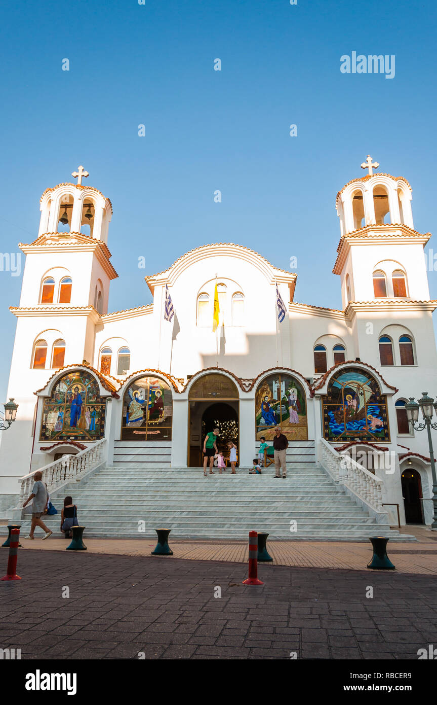 Paralia, Greece - June 15, 2013: St. Fotini Church or St. Paraskevi ...