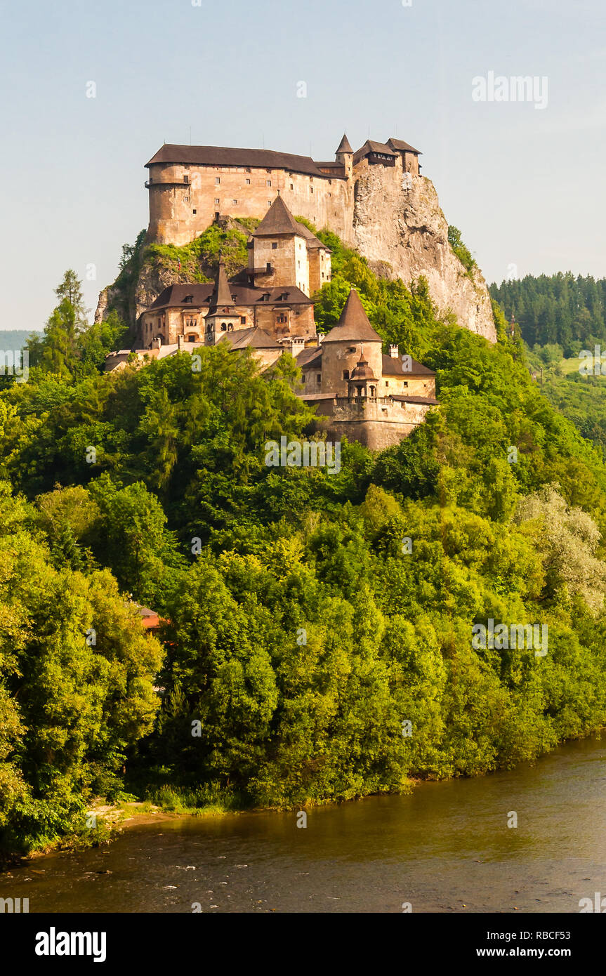 Oravsky, Slovakia - June 19, 2013: Orava Castle or Oravský hrad is ...