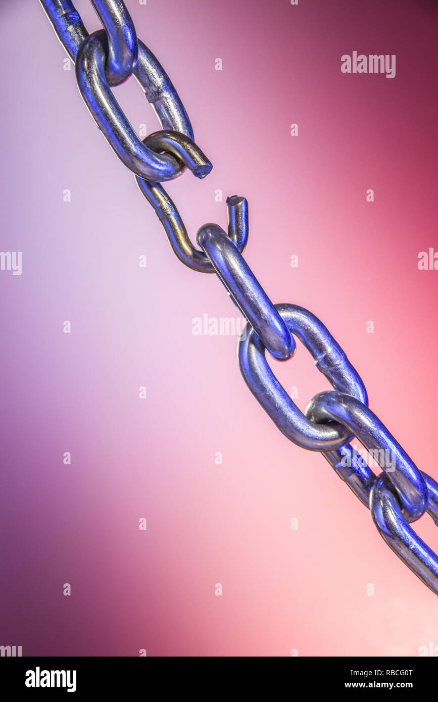Weak Link in a Chain Stock Photo - Alamy