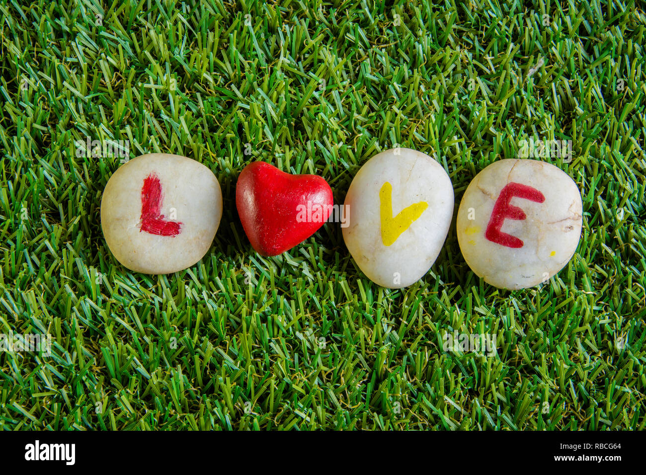 I love you on the stone Stock Photo - Alamy