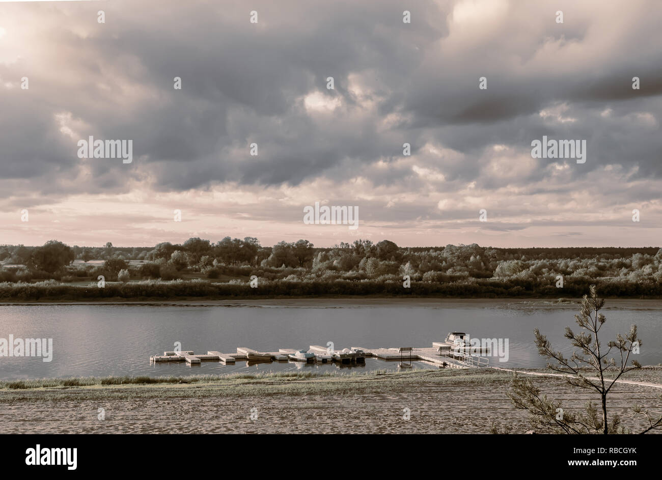 Small river pier catamarans hi-res stock photography and images - Alamy