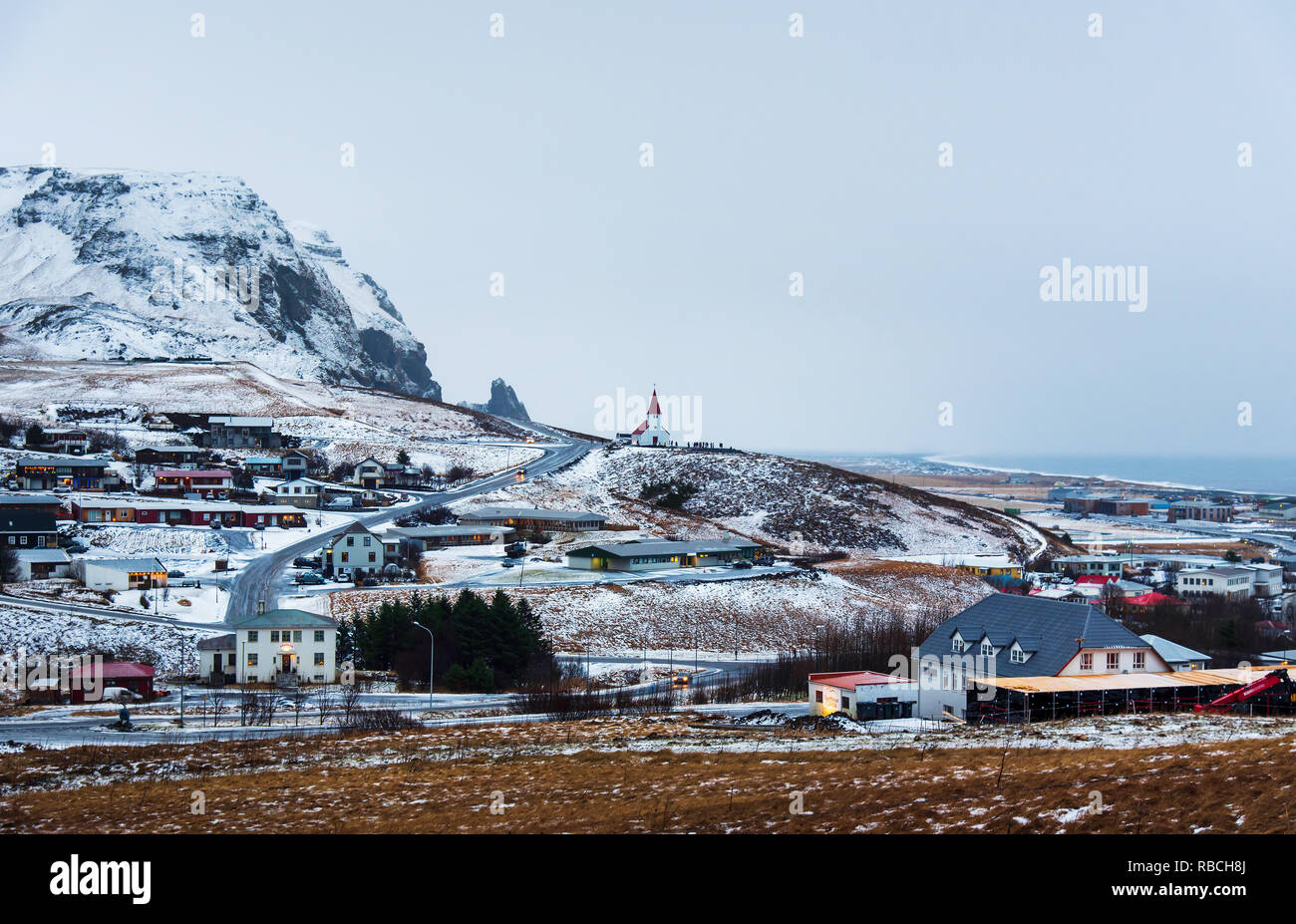 Vik village in winter hi-res stock photography and images - Alamy