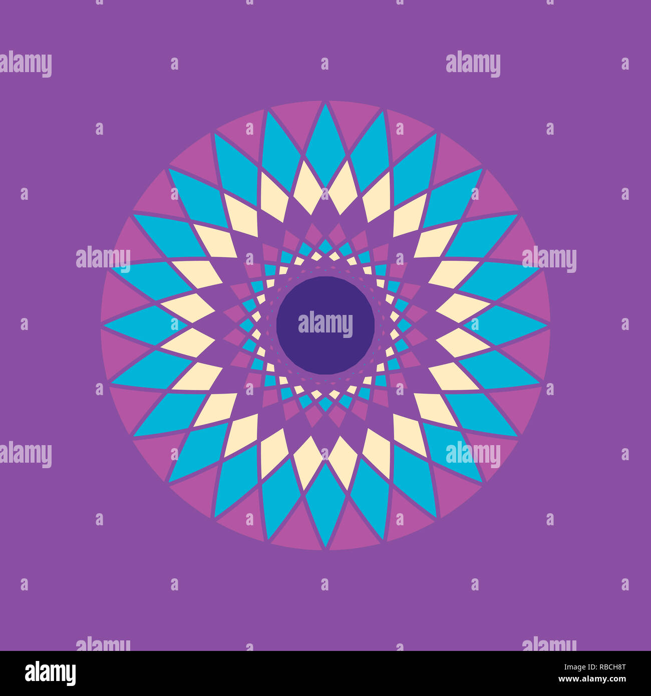 Simple geometric mandala spiral Stock Photo - Alamy