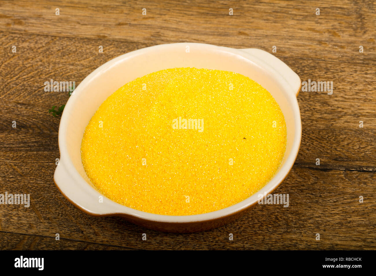 Raw polenta ready for cooking Stock Photo - Alamy