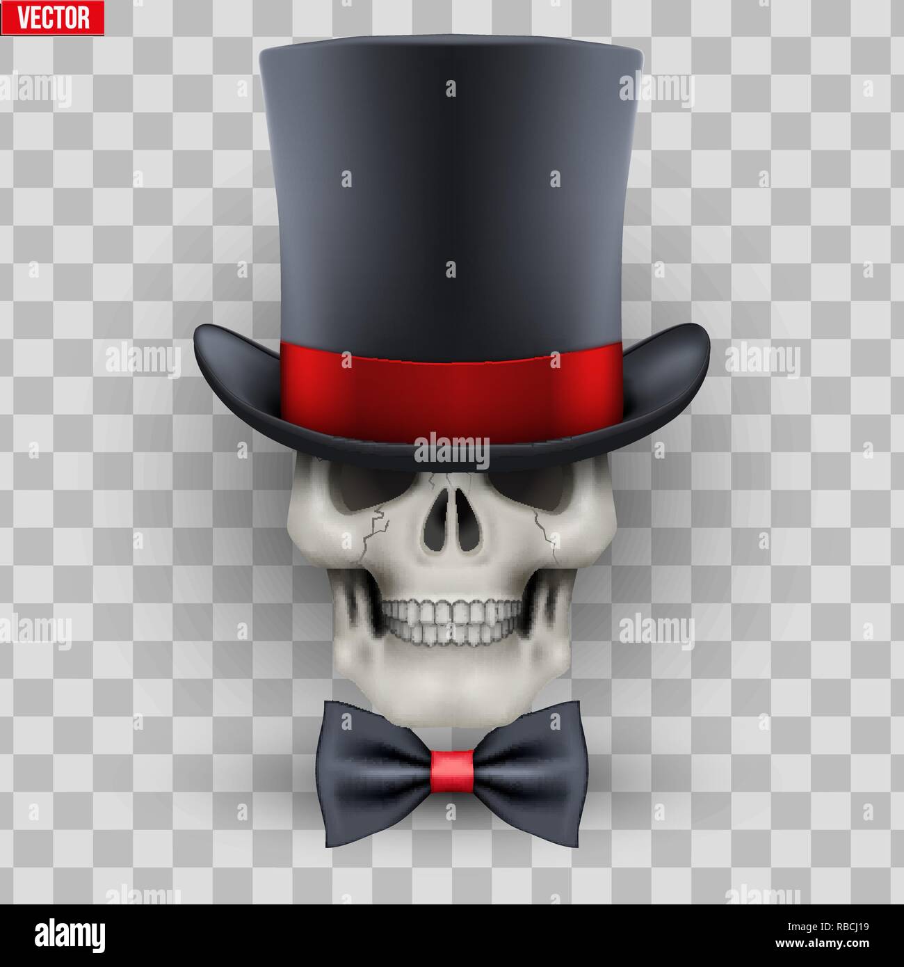 Skull top hat hi-res stock photography and images - Alamy