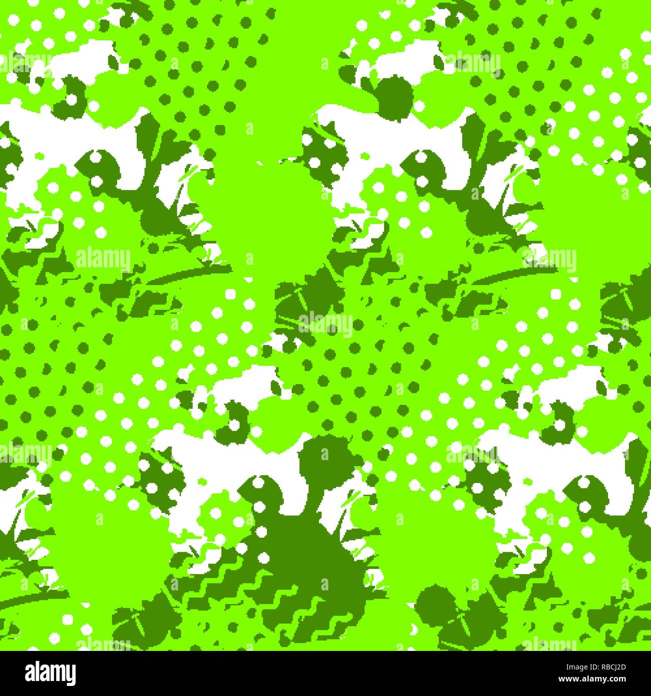 Abstract tile pattern with fluid forms in modern lime color Stock ...