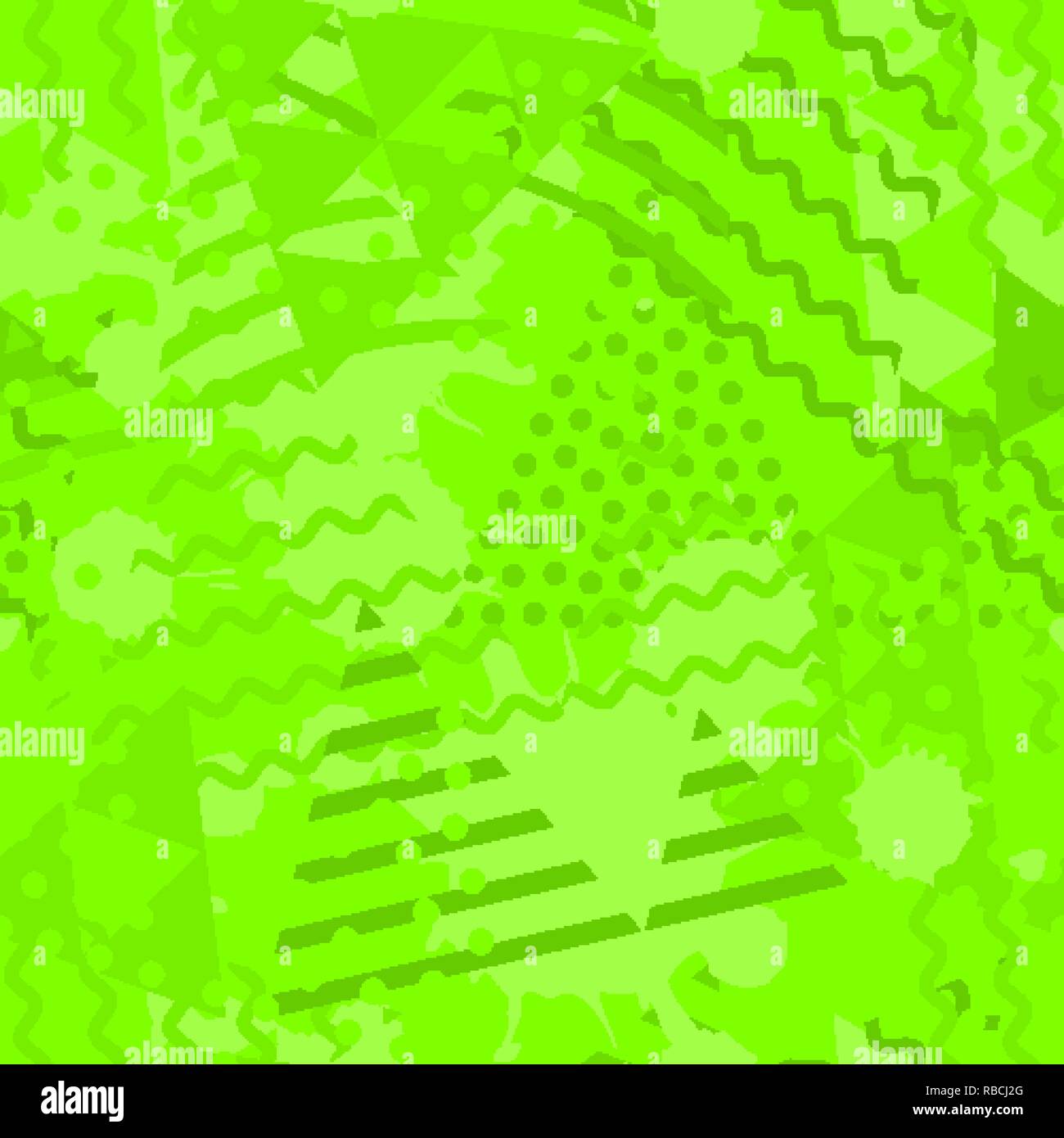 Abstract seamless pattern with fluid forms in modern ufo green color ...