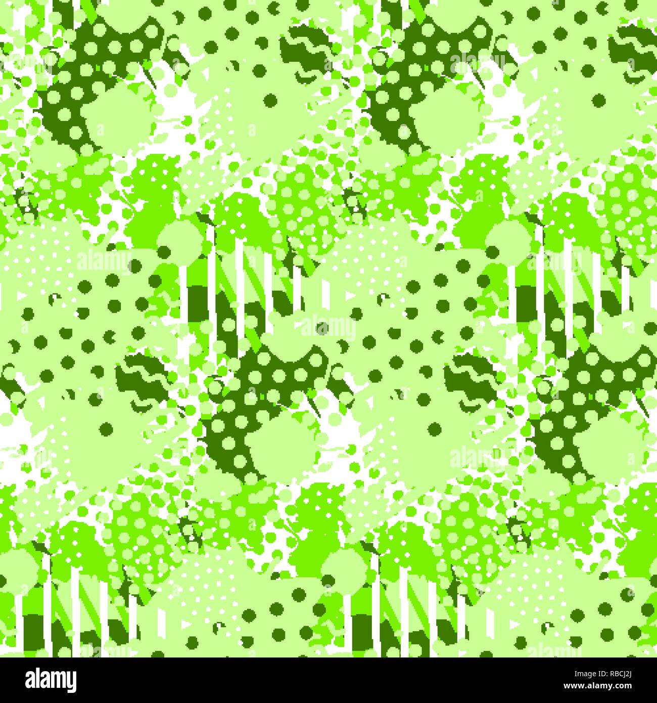 Abstract tile pattern with fluid forms in modern lime color Stock ...