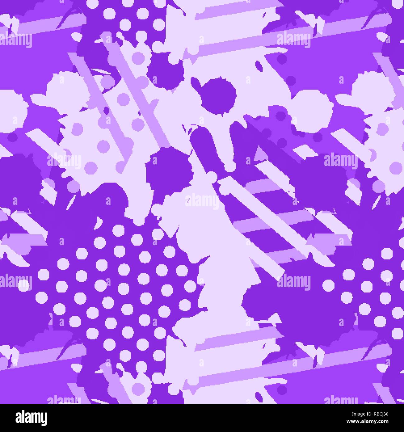 Abstract tile violet pattern. Seamless print texture with liquid and ...