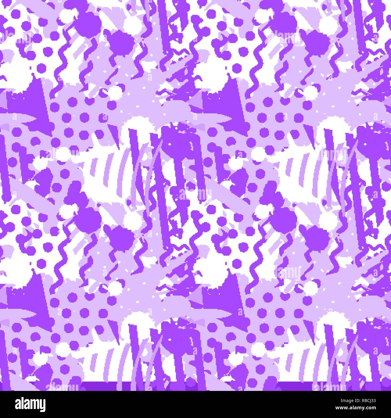 Abstract seamless pattern with liquid and geometric shapes colored in ...
