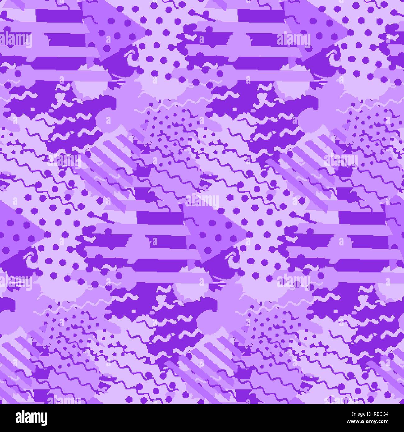 Abstract tile violet pattern. Seamless print texture with liquid and ...