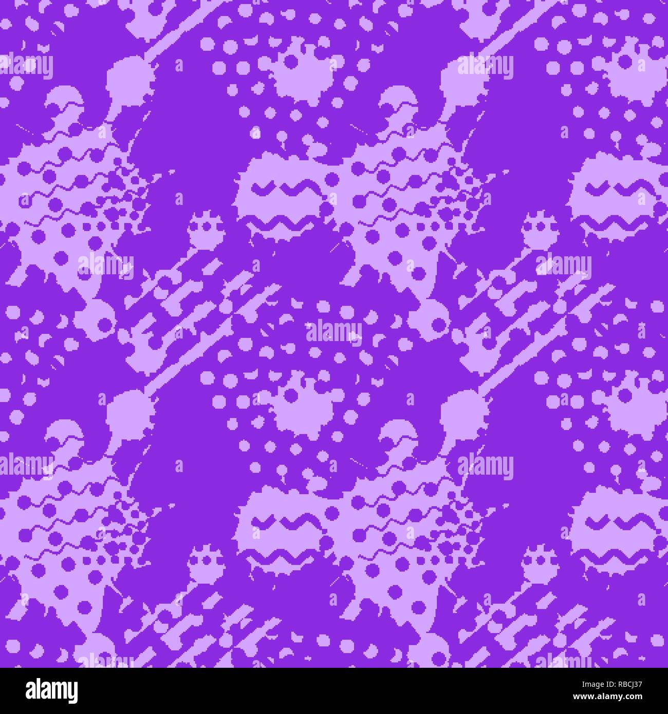 Abstract seamless pattern with liquid and geometric shapes colored in ...
