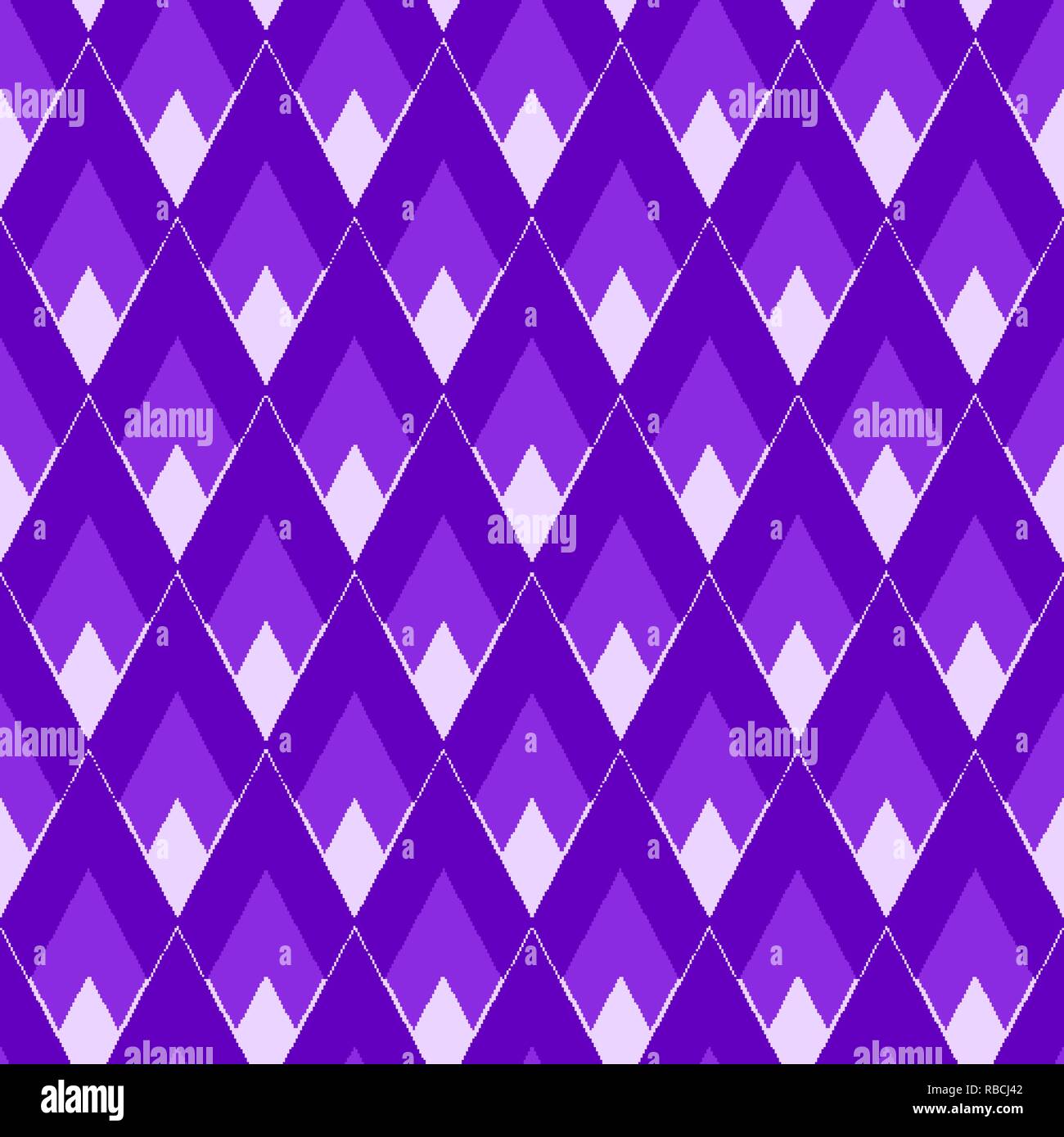Rhomb pattern in ultraviolet color. Geometric seamless texture in ...
