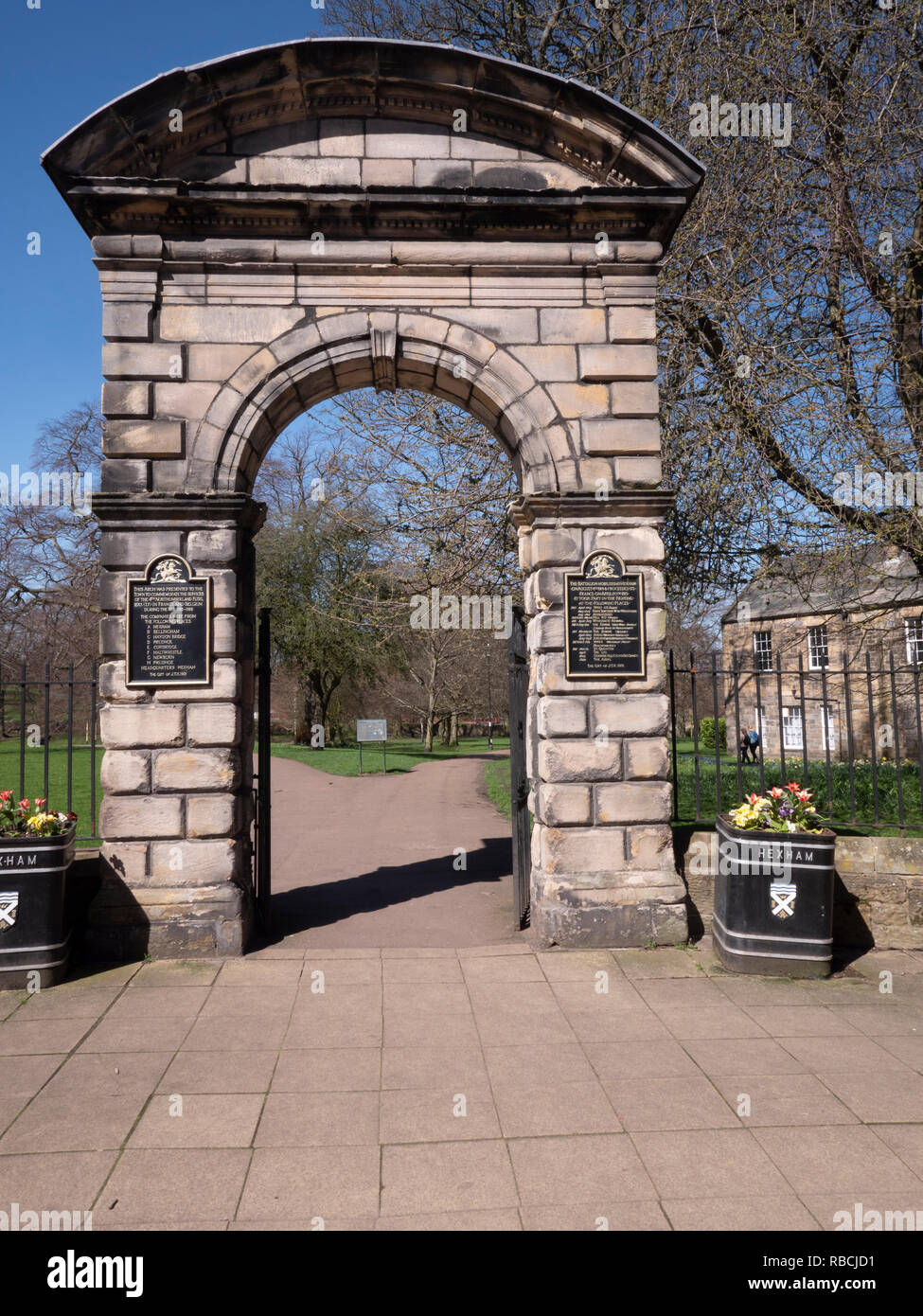 Triumphal Arched Gateway to Hexham Park, Hexham, Northumberland to ...