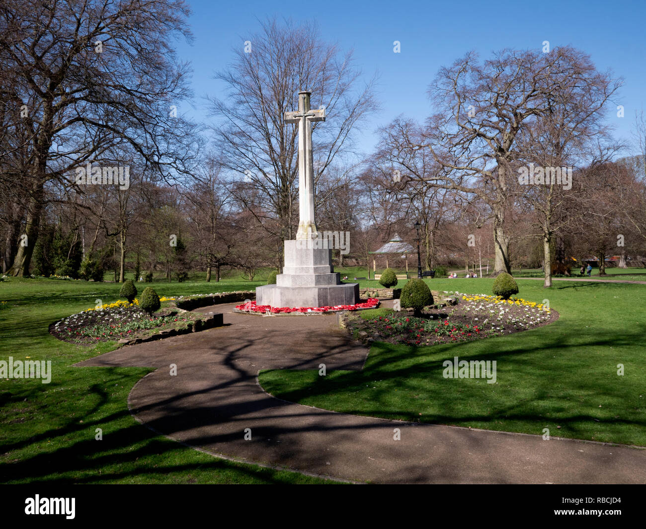 Cenotaph, Hexham Park, Hexham, Northumberland, England, UK Stock Photo ...