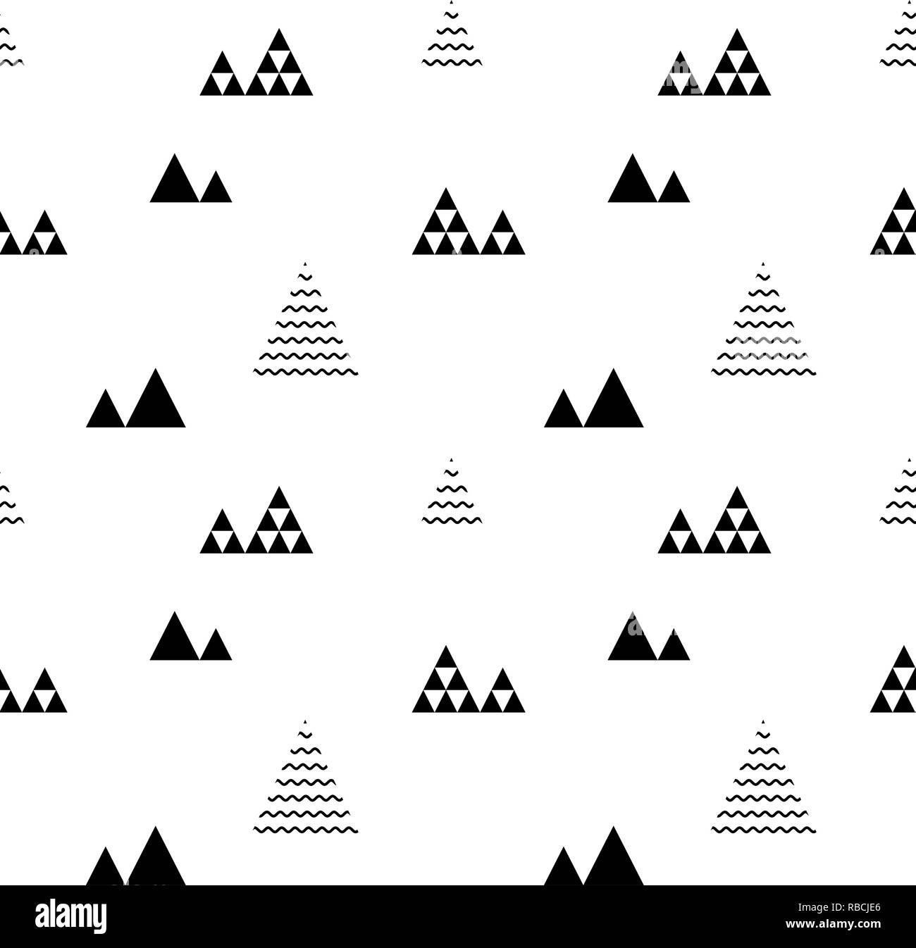 Seamless triangles pattern. Pyramid tile texture. Abstract geometric ...