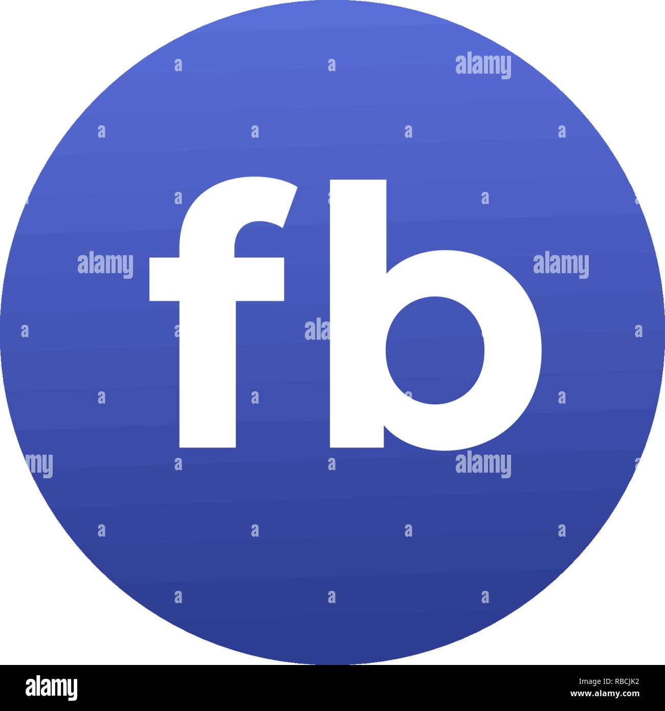 Modern social media blue icon isolated on white background Stock Vector ...