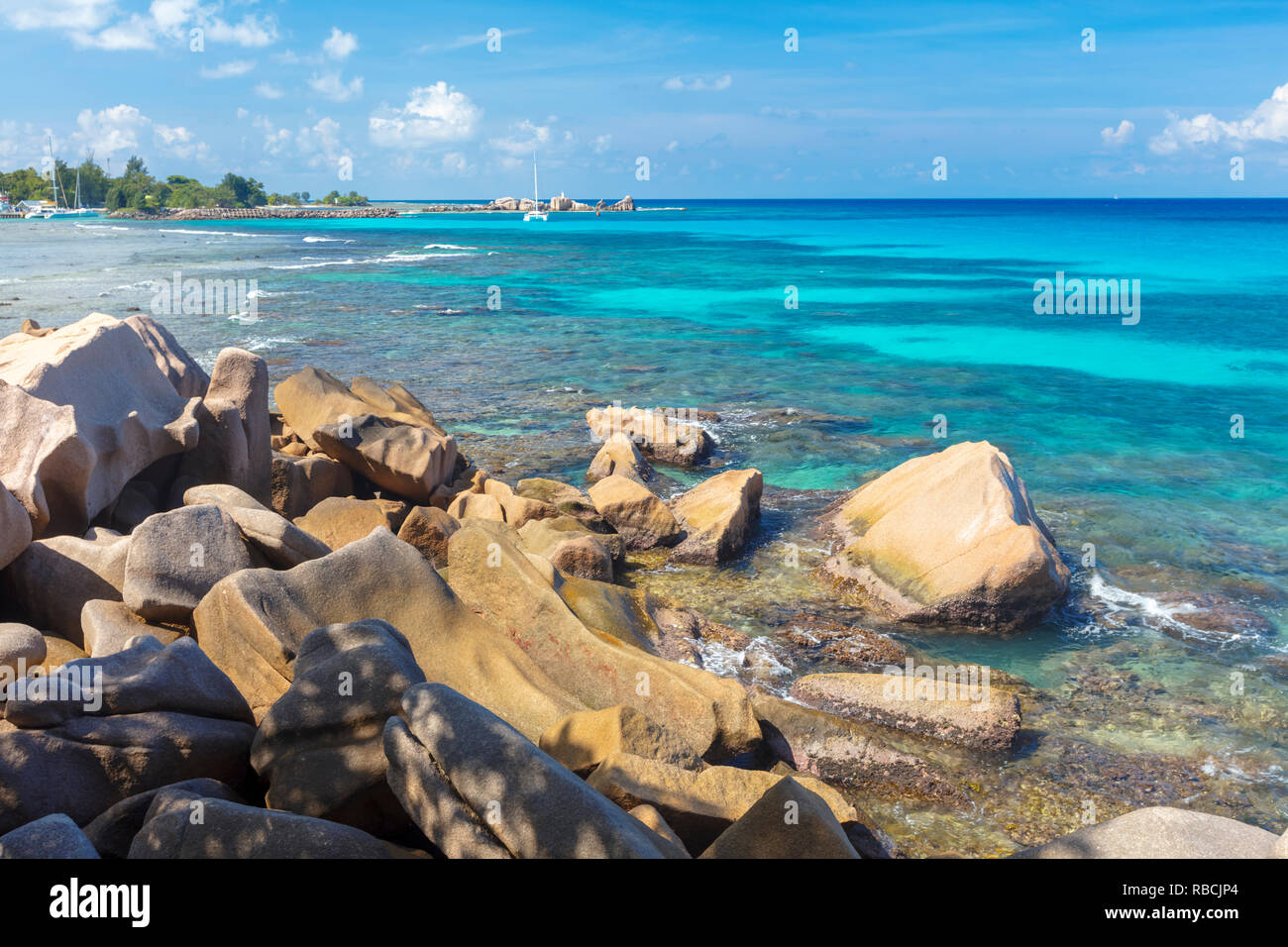 Turquoise lagoons of the tropical island. The beautiful place for ...