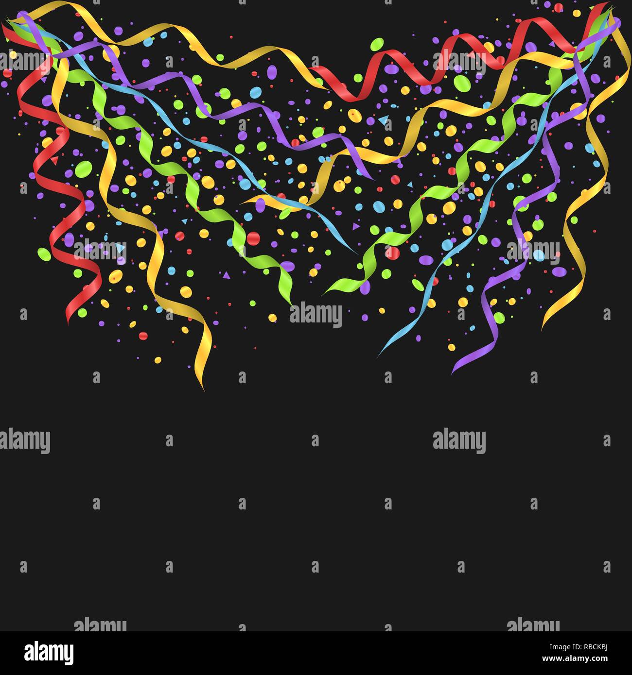 Colorful ribbons festive background. Abstract backdrop with many ...