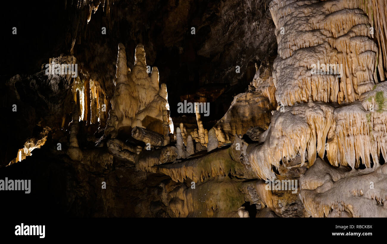 Interior of Postojna cave aka Postojnska jama in Slovenia Stock Photo ...