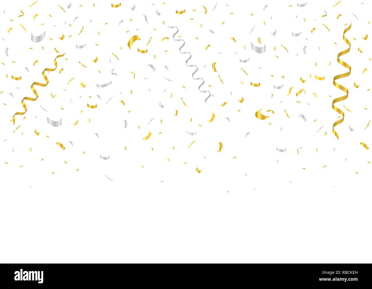 Gold confetti transparent background Cut Out Stock Images & Pictures ...