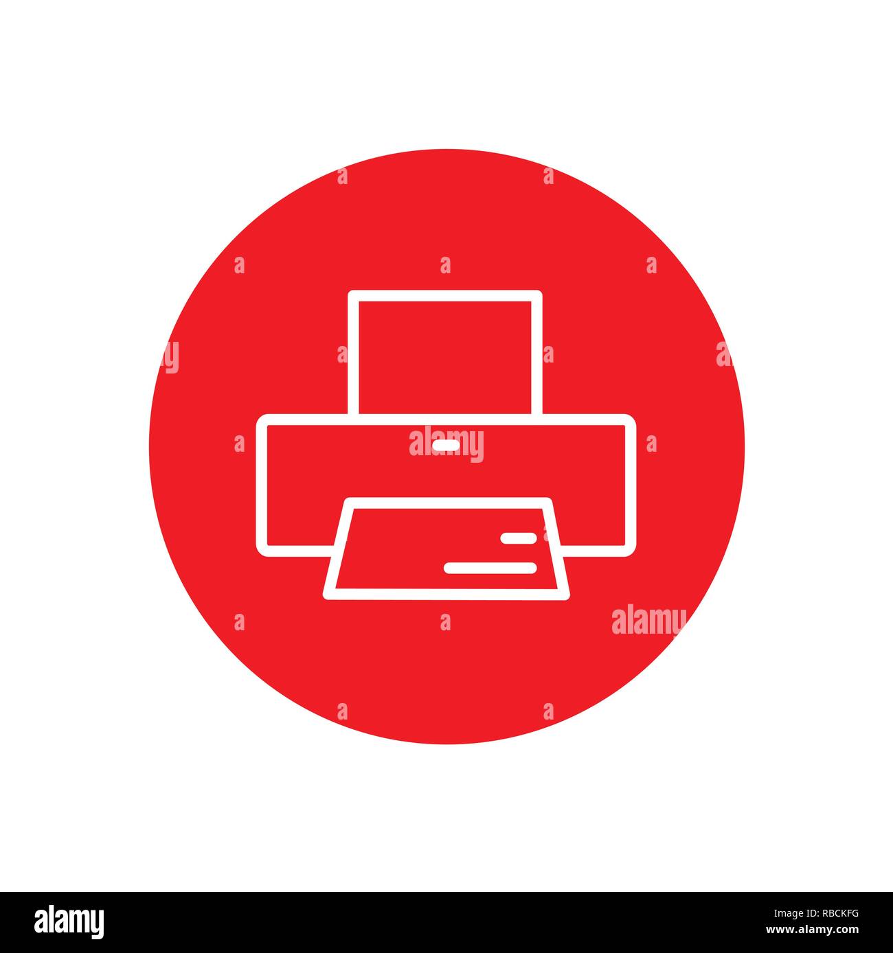 Simple red printer icon hi-res stock photography and images - Alamy