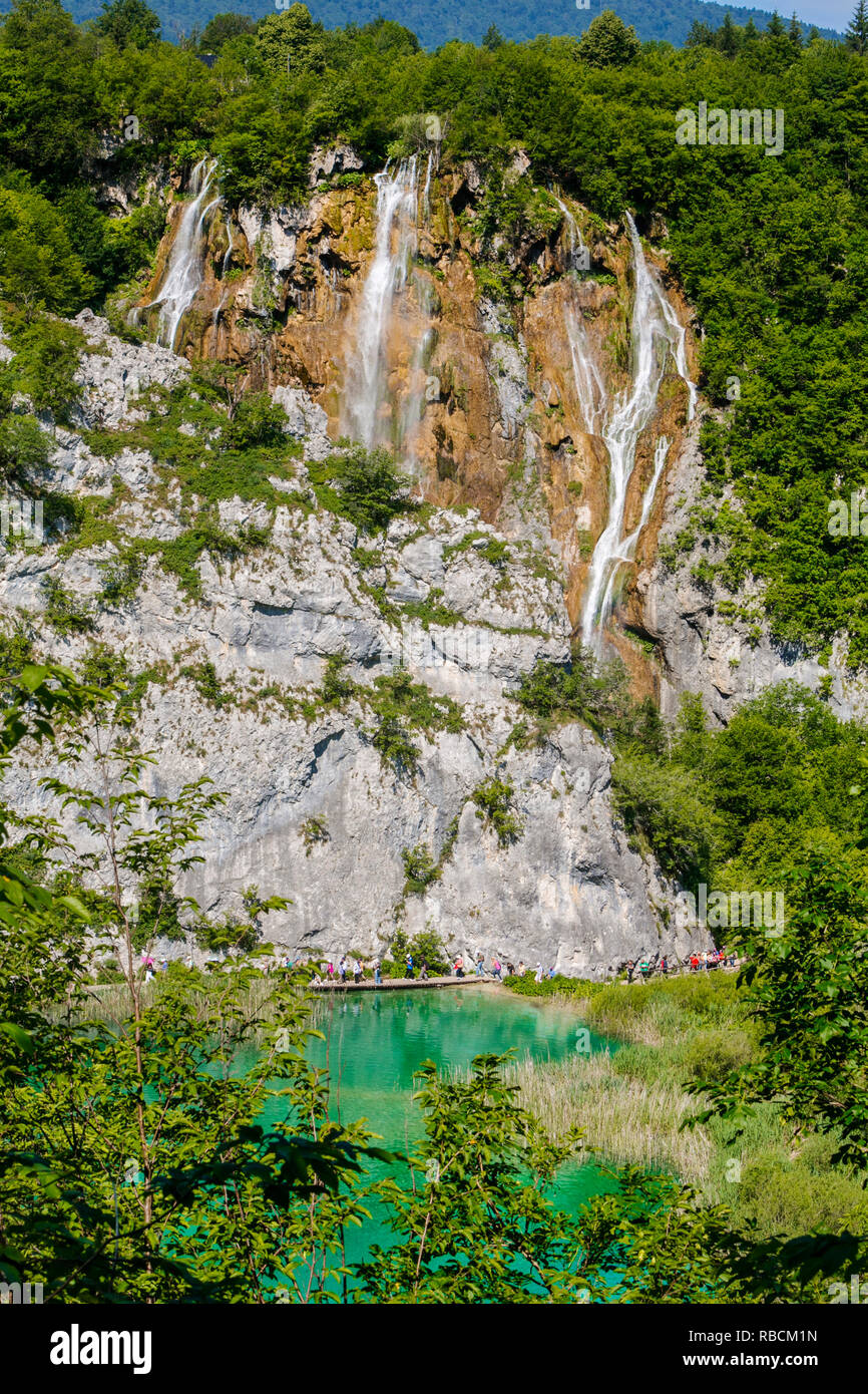 Sastavci Waterfall. Plitvice Lakes National Park. Lika Plješivica ...