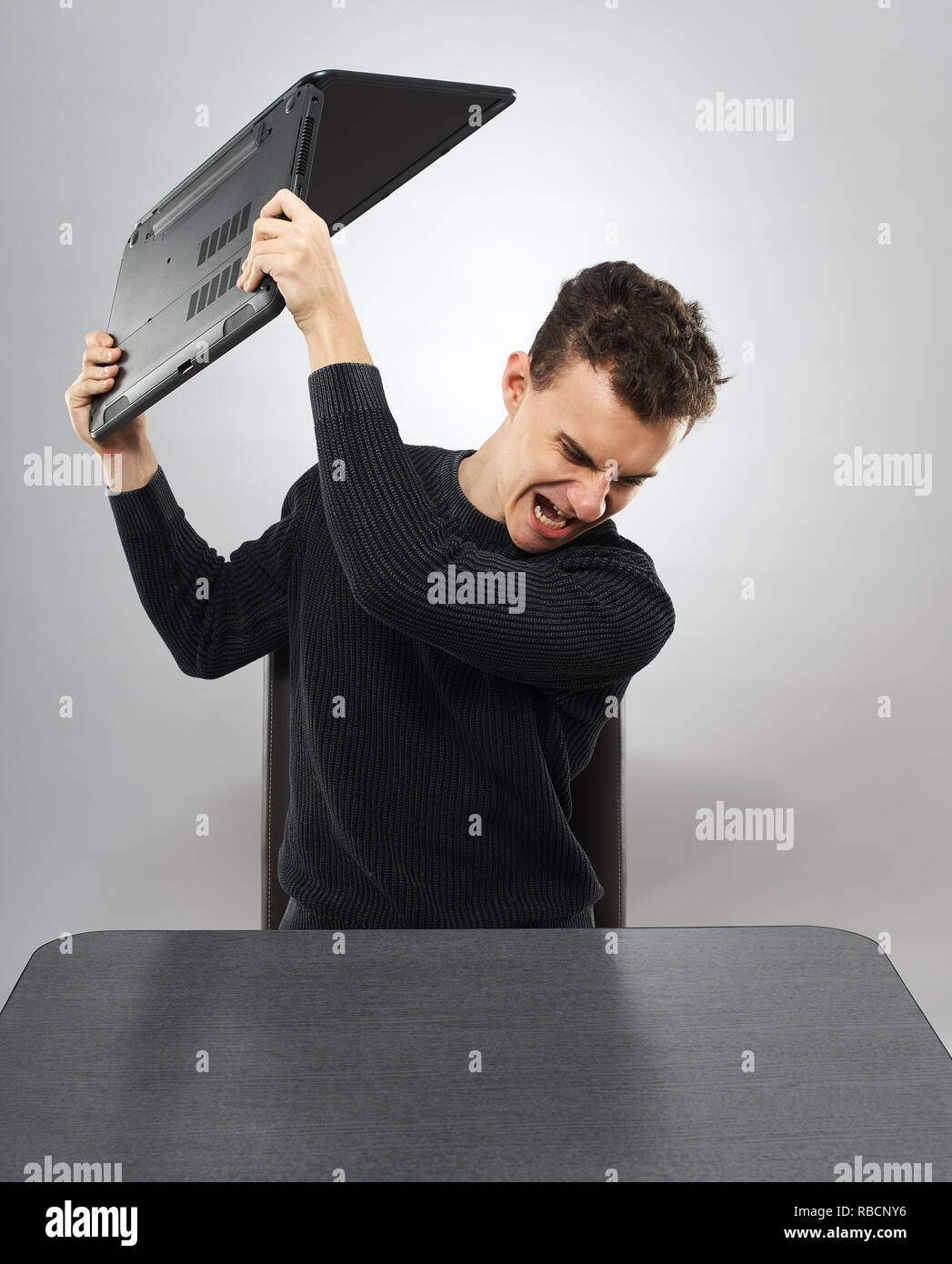 Smashing Computer High Resolution Stock Photography and Images - Alamy