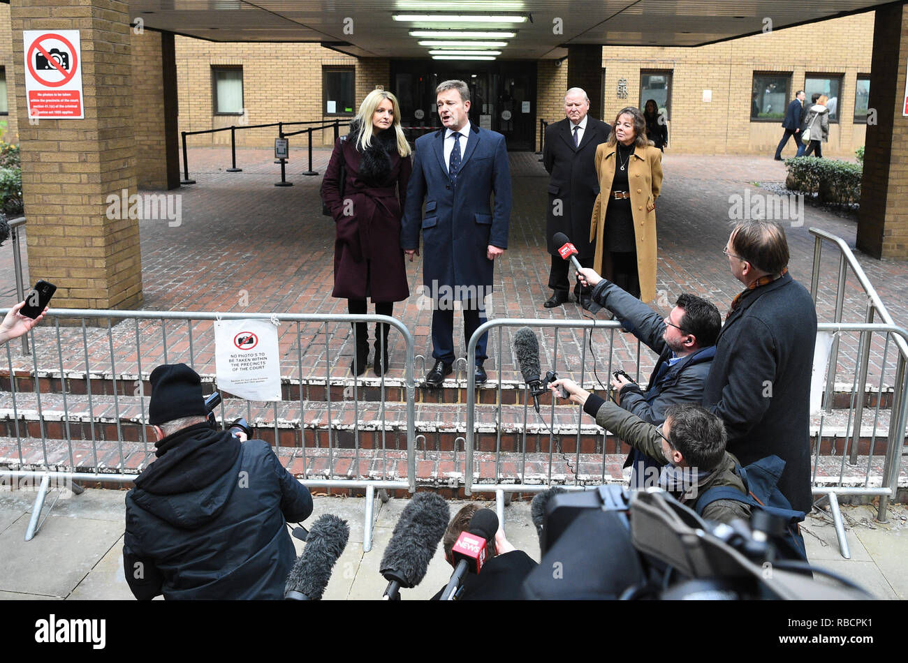 Conservative MP Craig Mackinlay with his wife Kati outside London's ...
