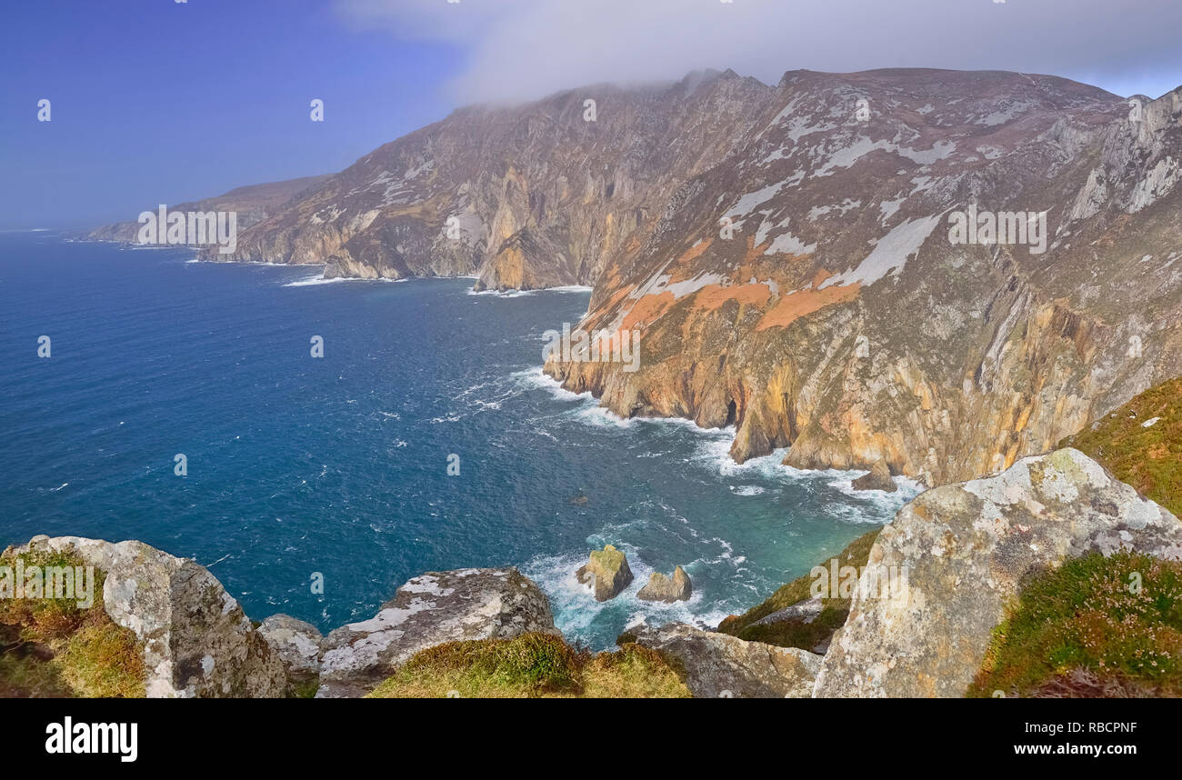 Ireland, County Donegal, Cliffs at Slieve League Stock Photo - Alamy