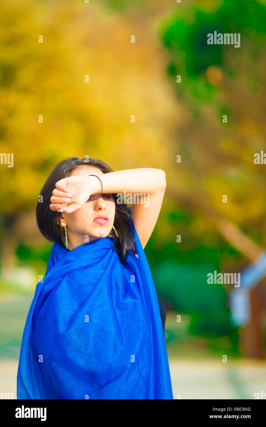 Latin female model poses for pictures in Barcelona, Spain. Barcelona's ...