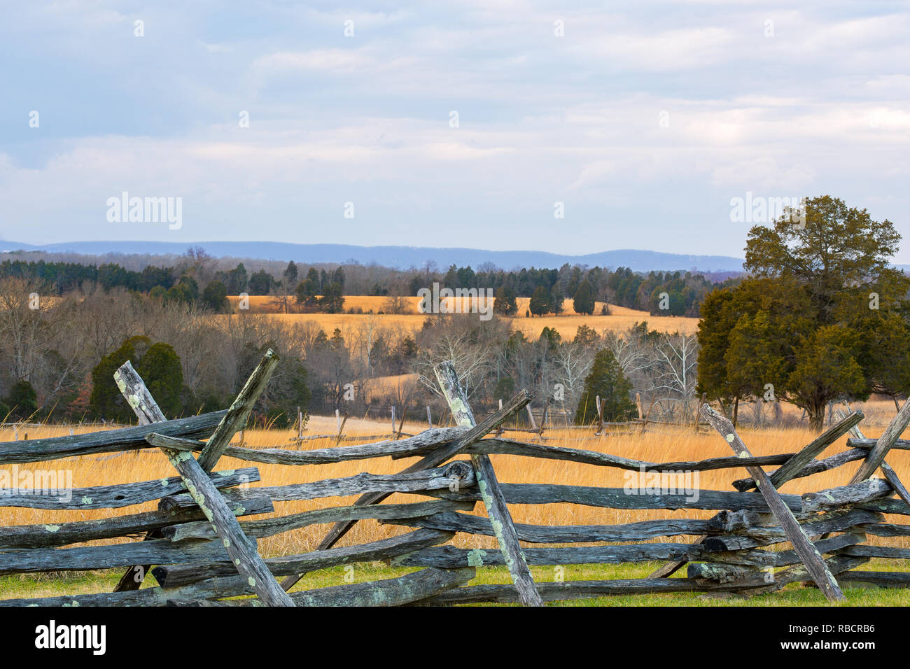 A US Civil War Battlefield Park in Virginia USA Stock Photo - Alamy