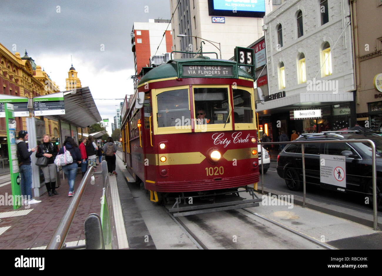 Tram sign melbourne australia hi-res stock photography and images - Alamy