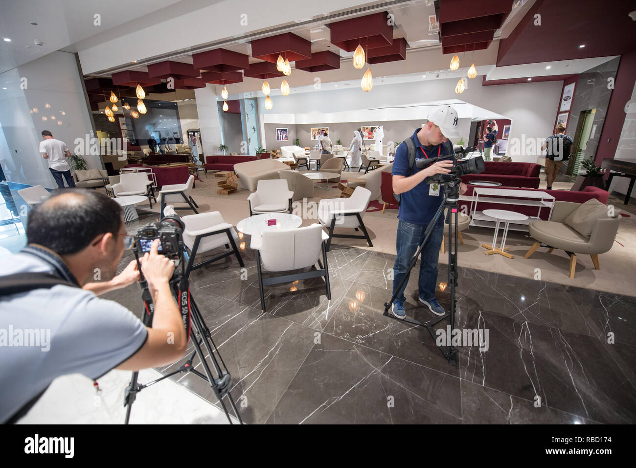 Doha, Qatar. 09th Jan, 2019. A VIP room in the Khalifa International ...