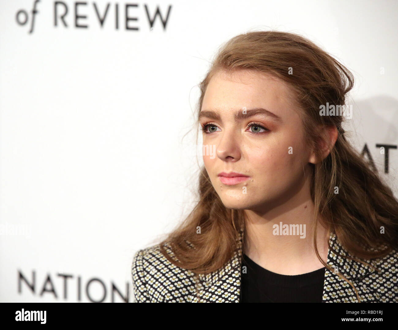 Elsie Fisher attends the 2019 National Board Of Review Gala at Cipriani ...