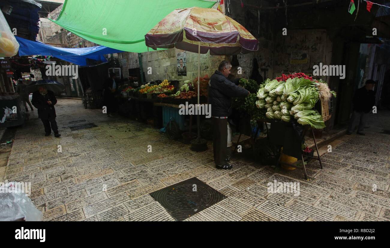 Nablus, West Bank, Palestinian Territory. 9th Jan, 2019. Palestinians ...