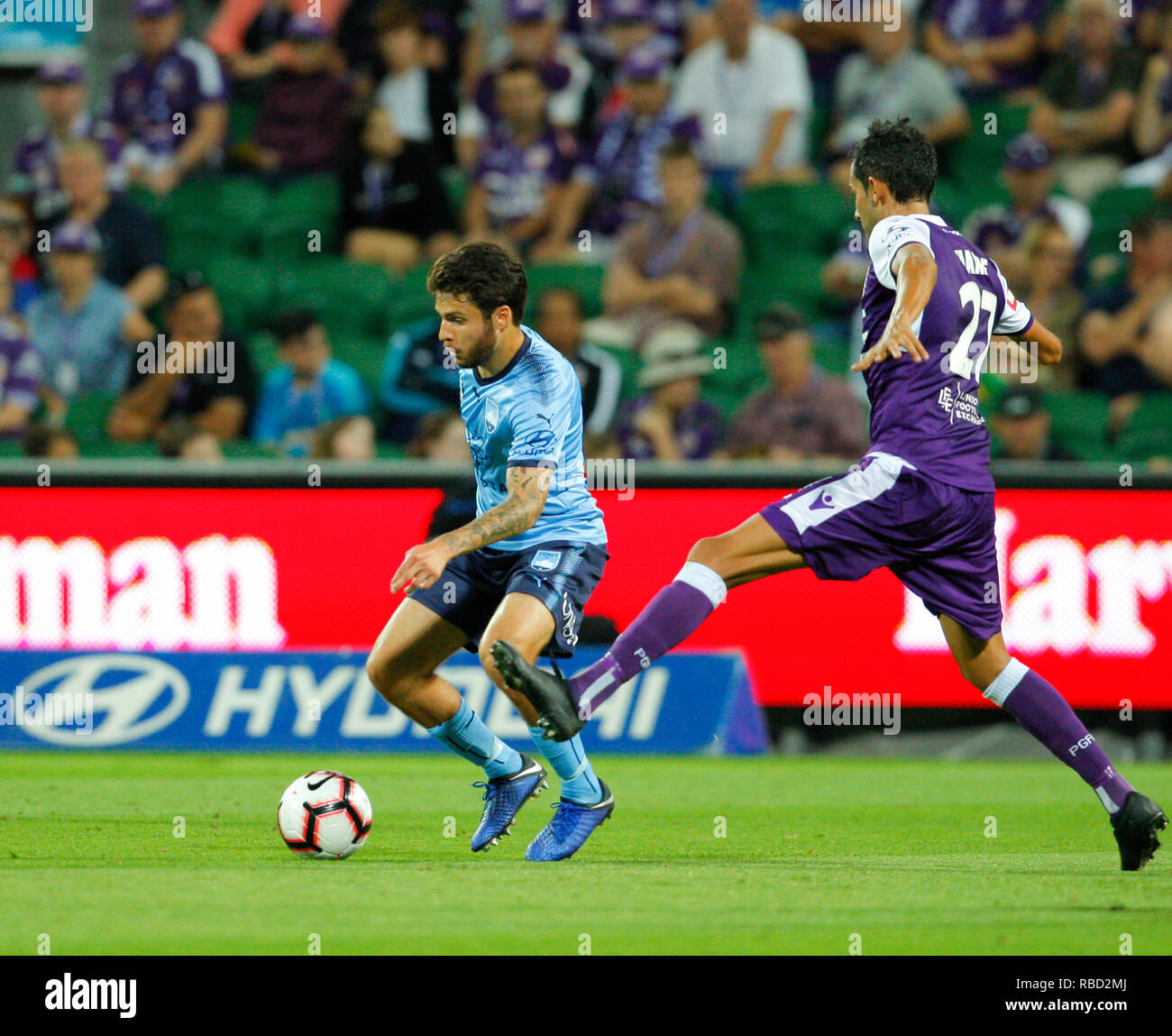 9th January 2019, nib Stadium, Perth, Australia; A League football ...