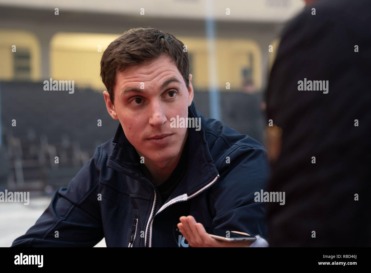 09 January 2019, Hessen, Frankfurt/Main: Figure skater Bruno Massot ...