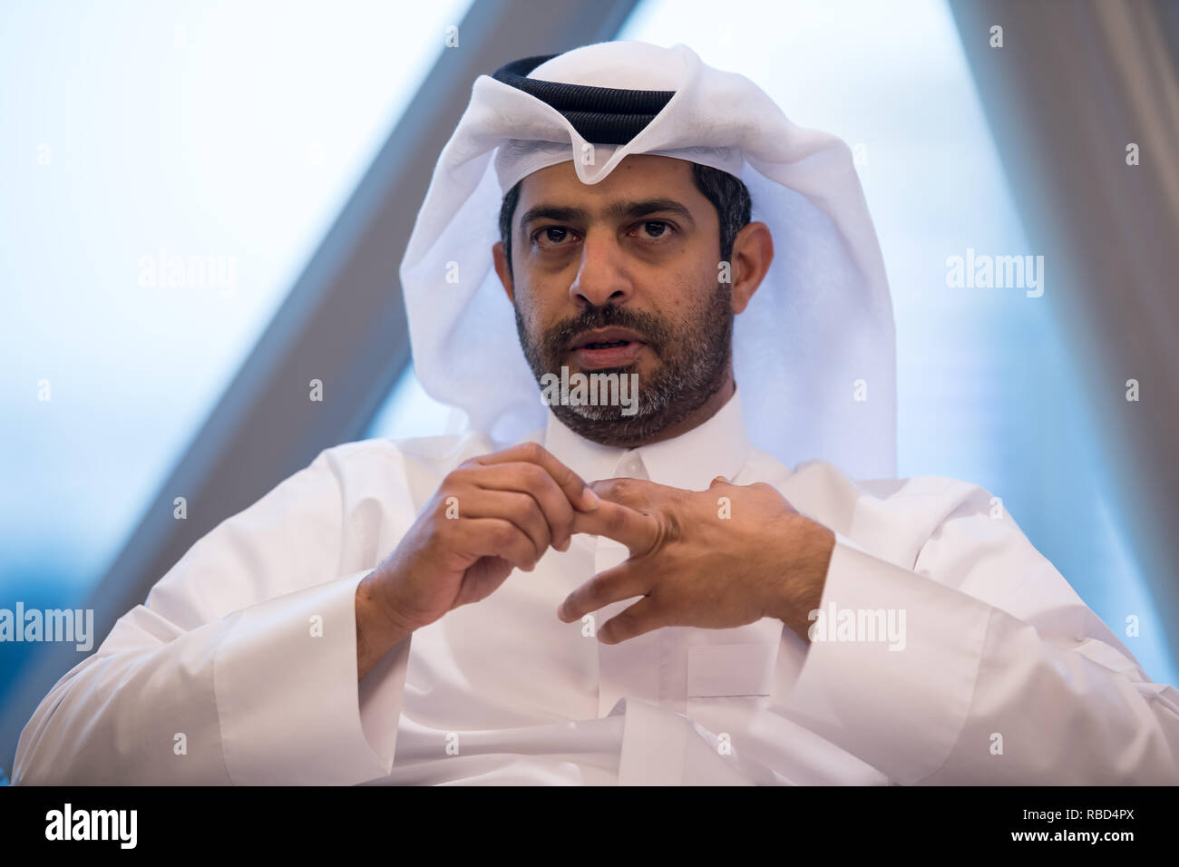 Doha, Qatar. 09th Jan, 2019. Nasser Al Khater, Deputy Head of ...