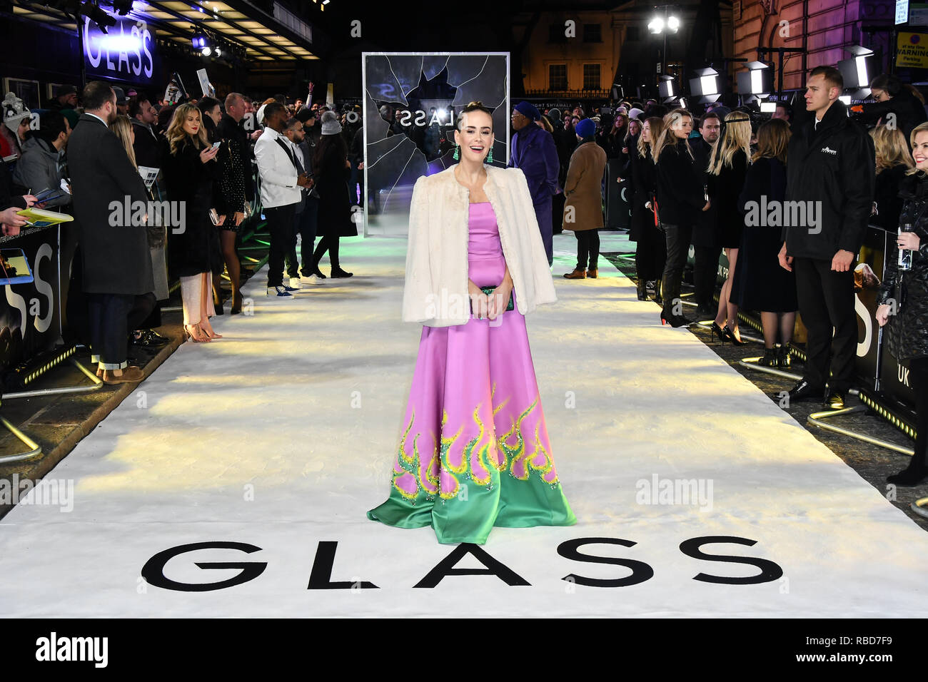 London Uk 9th Jan 2019 Sarah Paulson Attends Premiere Of M Night Shyamalans Superhero